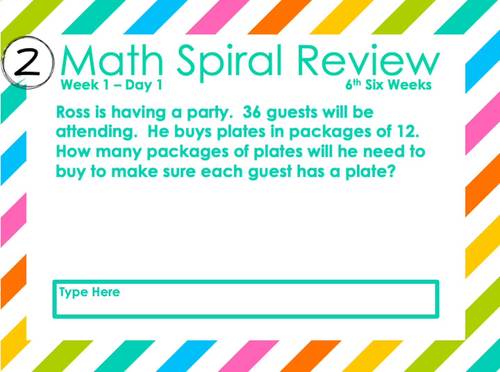 3rd Grade Math Spiral Review Practice | 6th Six Weeks | Centers | Digital