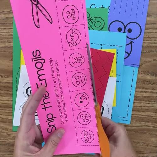 Cutting Practice with Scissors, Fine Motor Scissor Skills Activities ...