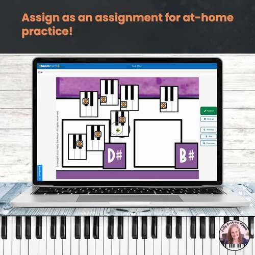 Black & White Piano Key Sharps Digital BOOM™ Cards Game - Identifying ...
