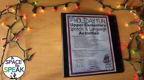 Christmas & December Holidays Speech Therapy Thematic Unit for Upper ...