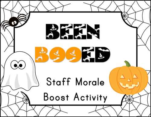 You've Been Booed Staff Morale Activity by Cindy's Treasures | TPT