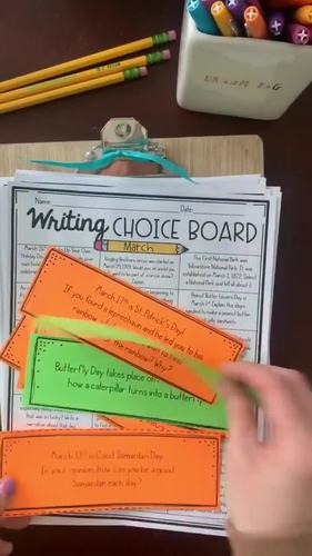 March Writing Prompts Activities Spring Journal Topics Centers 3rd 4th ...