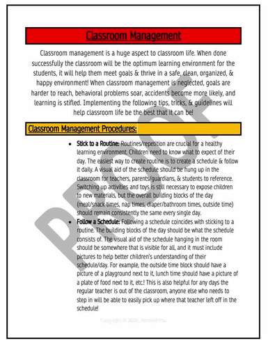 Classroom Management Tips, Tricks, and Checklist by Admin 4 You | TPT