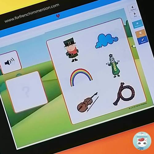 Distance Learning French St. Patrick's Day Vocabulary Practice FRENCH ...