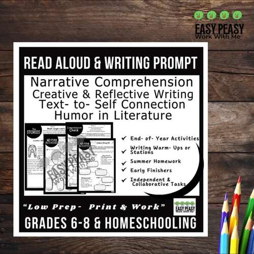 Reading Comprehension & Writing Prompt For Grades 5-8 | TPT