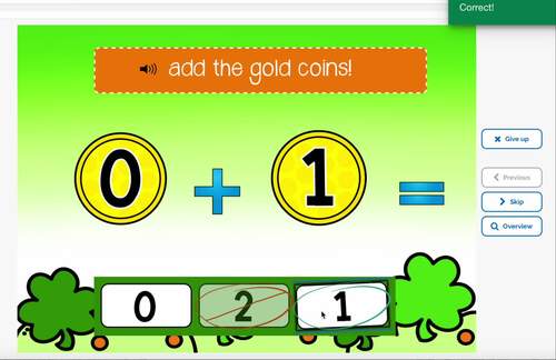 St.Patrick's Day Adding Gold Coins Boom Cards™ Digital Task Cards