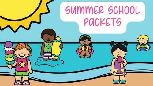 Summer School PreK Kindergarten TK Bundle Math Writing Reading Packet ...