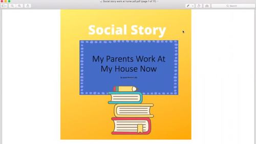 My parents work at my house now: social story by SpedAdvisor | TPT