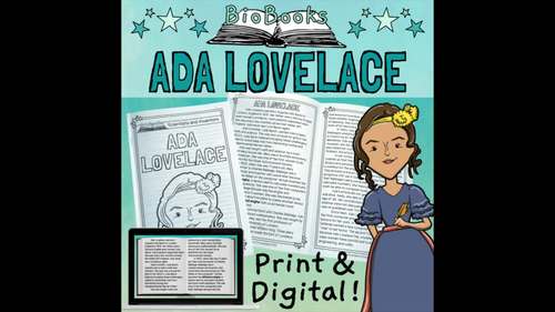 Ada Lovelace Biography Reading Passage Activity Booklet PRINT and DIGITAL