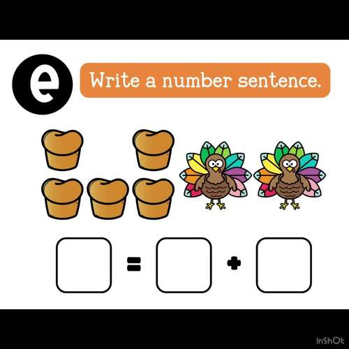 Thanksgiving Math No Prep Printable Task Cards {Add within 10} | TPT