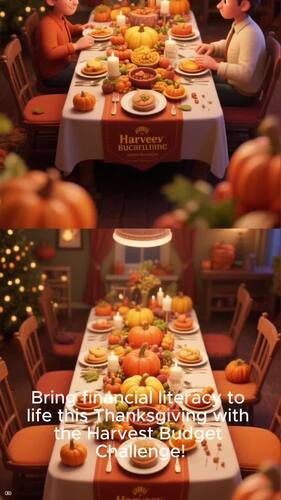Harvest Budget Challenge—Thanksgiving Math Project Add,Subtract,Make Change