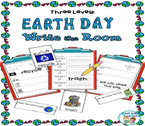 April Write the Room Activities for K - 2 Earth Day Write the Room