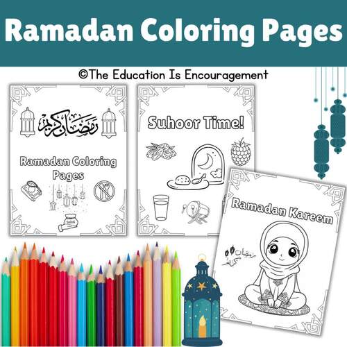 Ramadan Coloring Pages | Islamic Muslim Holiday Activities for Kids ...