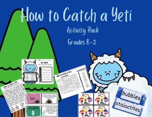 How to Catch a Yeti Literacy Center/Book Study/STEM/Writing/ABC Order ...