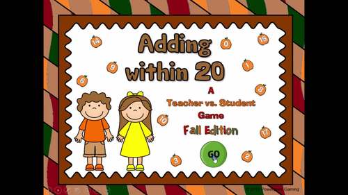 Adding within 20 Fall Powerpoint Game by Teacher Gameroom | TpT