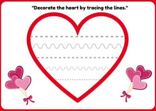 Valentines day activities alphabets, Valentines Day Pre Writing Practice