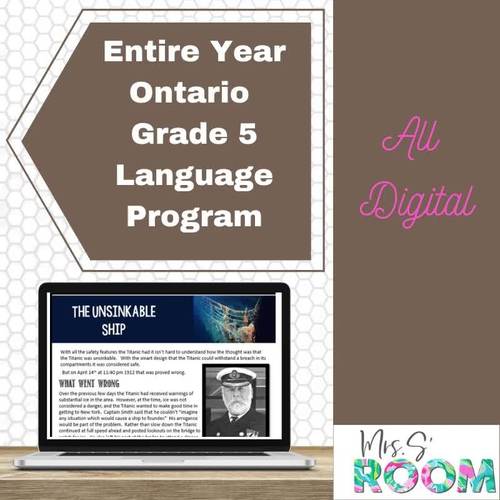 Comprehensive Grade 5 Language and Literacy Year Long Unit by Mrs S Room