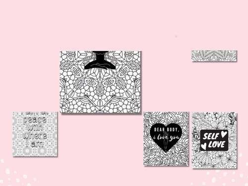 Body Positive Coloring Pages, Body Image, Confidence, Self Esteem