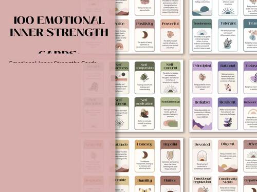 Inner Strengths Based Cards & Worksheets | Self-Esteem Resiliency Tool