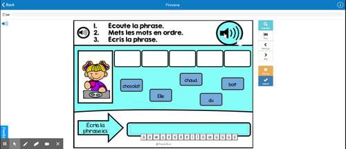 Écoute et écris - Hiver - Cartes Boom - French Winter - Listen and Write