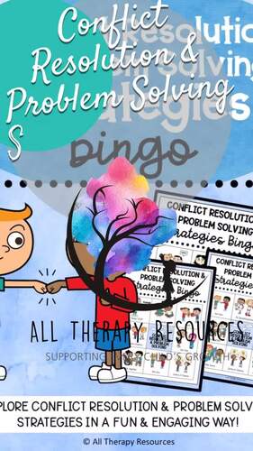 CONFLICT RESOLUTION & PROBLEM SOLVING STRATEGIES - Bingo Game - SEL.