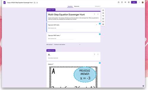 Multi-Step Equation Digital Scavenger Hunt by Lindsay Bowden ...