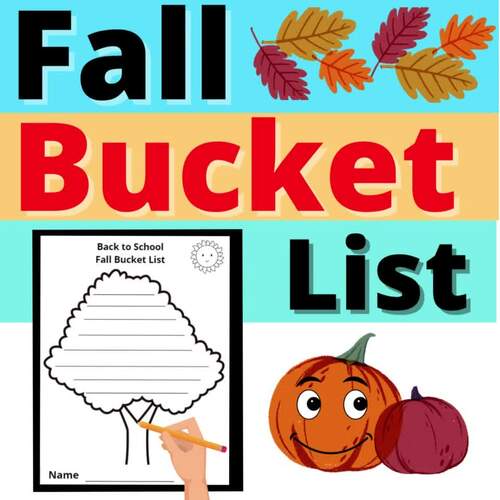 Fall Bucket List Activity Resource Writing Prompt by IncredibleDesigns