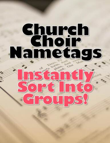 Church Choir Name Tags w/ Bible Verse | Cooperative Music Group Sorting ...