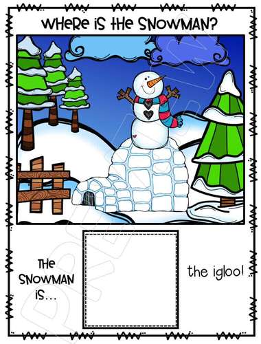 Where is the Snowman? (Book about prepositions) by Preschoolers and ...