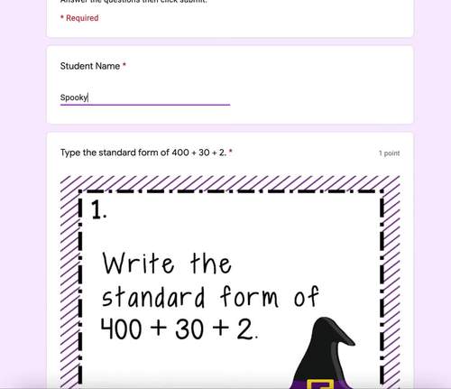 Halloween Place Value Standard and Expanded Form Task Cards Print and ...