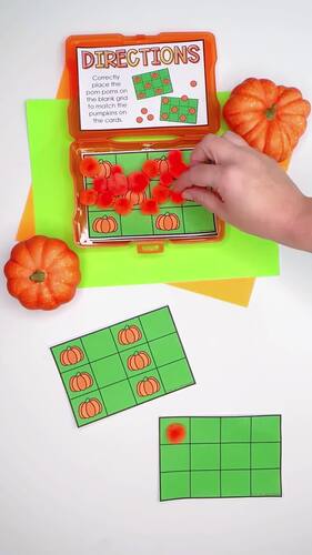 Build a Pumpkin Patch Task Cards | Visual Discrimination & Fine Motor ...