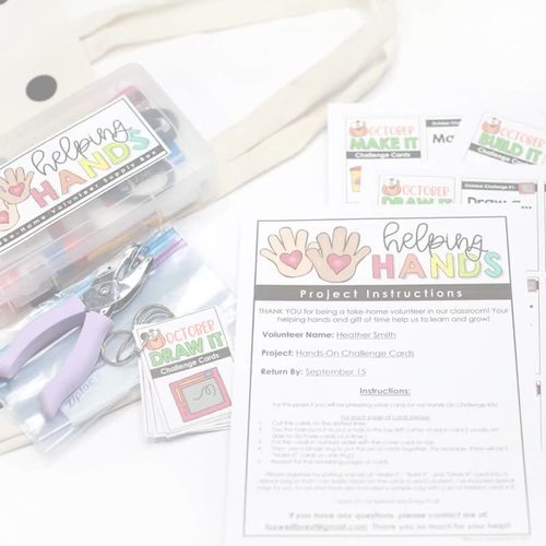 Take Home Volunteer Helping Hands Organization System | Parent Volunteer