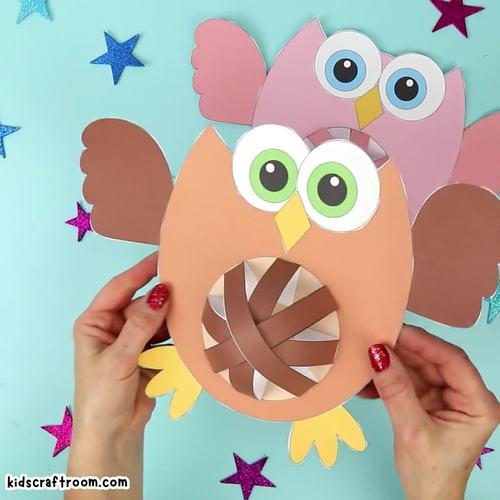 Pot Belly Owl Craft, Cut and Glue Autumn Craft, Nocturnal Animals