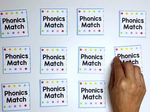 CVC Short Vowels Picture Words Cards Matching Game Activity ...