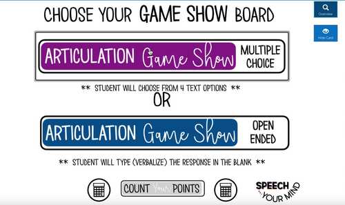 CH Sound Articulation Boom Cards™ Game Show | CH Sound Trivia Game