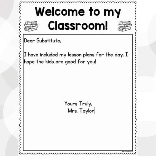 Editable Substitute Binder: Sub Plans, Emergency Forms, Classroom ...