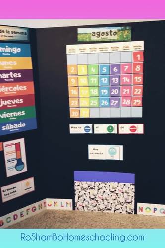 Circle Time Board: Spanish & English by RoShamBo Homeschooling | TPT