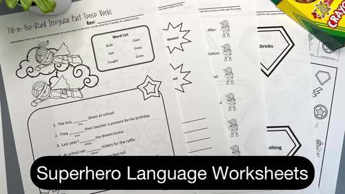 Superhero Language Worksheets and Activities for Speech Therapy No Prep
