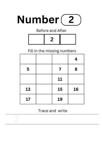 Numbers Worksheet: Math Learning and Practicing 1-20 Activities by Taro ...