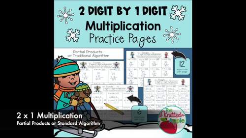2 Digit by 1 Digit Multiplication - Partial Products - Area Model ...