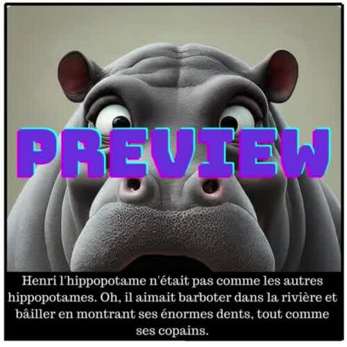 Henri l'hippopotame découvre sa voix, french Tale Story for kids 2024