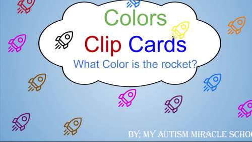 Preschool, Toddler,Rockets Colors, sorting matching , Flash Cards, Clip ...