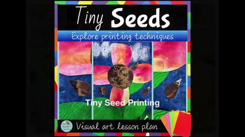Element of Art Texture art project for A TINY SEED PRINTING art lesson