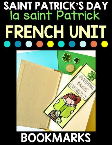 French St Patrick's Day Bookmarks - la saint patrick - FSL - Middle Years