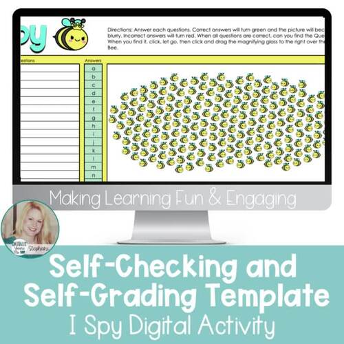 Editable Self-Checking Self-Grading I Spy Template Digital Resource Vol.2
