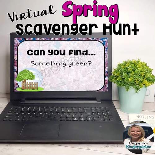 Spring Virtual Scavenger Hunt | Google Slides by Cozy in Kindergarten