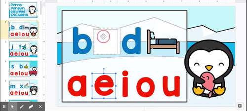 Digital Phonics Word Work CVC Words Missing Vowels Google Slides and ...