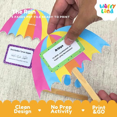 Islamic Dua for Rain Craft | Muslim Kids Prayer Activity | Rainy Day ...