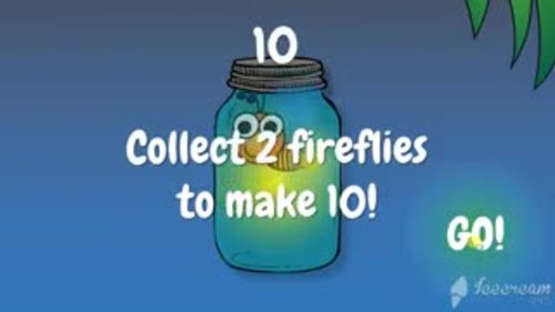 Catch Fireflies Math Interactive Powerpoint Game (addition, sum, make 10)