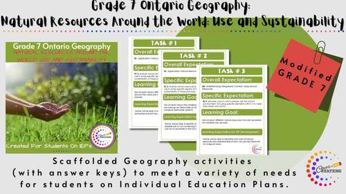 Geography | Grade 7 | Natural Resources | Strand B | Ontario | Modified
